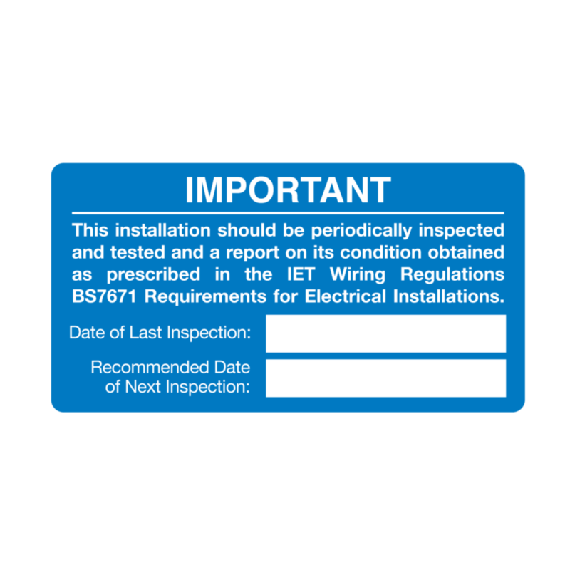 Blue Periodic Inspection Labels 95x50mm | Labels Online
