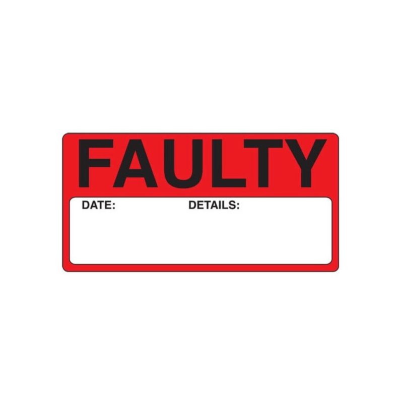 QC Faulty Label 120x60mm Removable | Labels Online