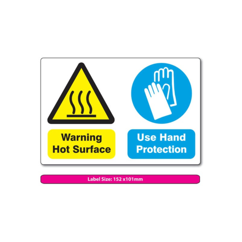 Warning Hot Surface Label 152x101mm | Labels Online