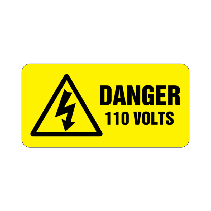 Danger 110 Volts Labels 40x20mm | Labels Online
