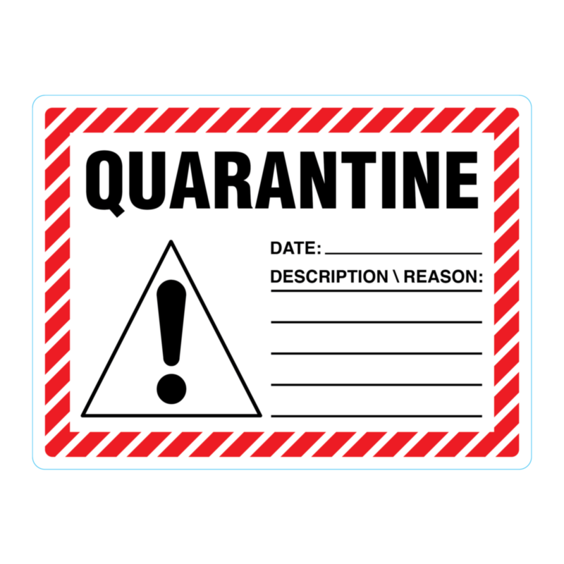 Quarantine Labels 100x75mm | Labels Online
