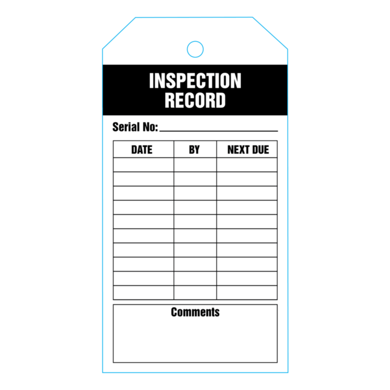 Inspection Record Tags 134x67mm | Labels Online