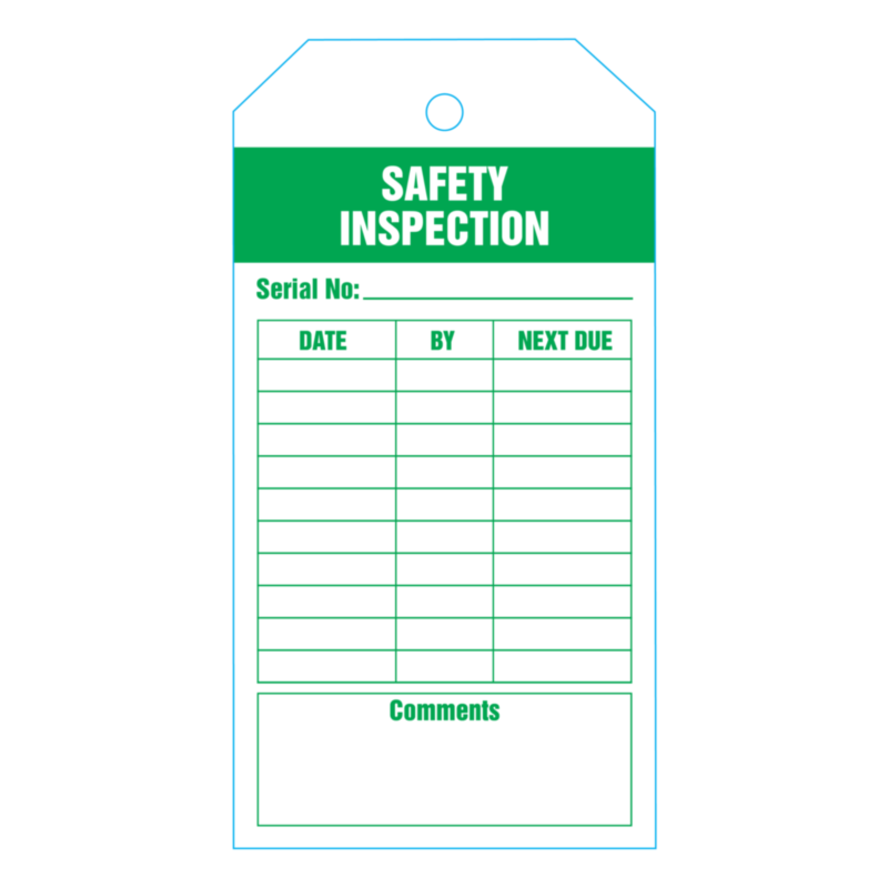Safety Inspection Tags 134x67mm | Labels Online