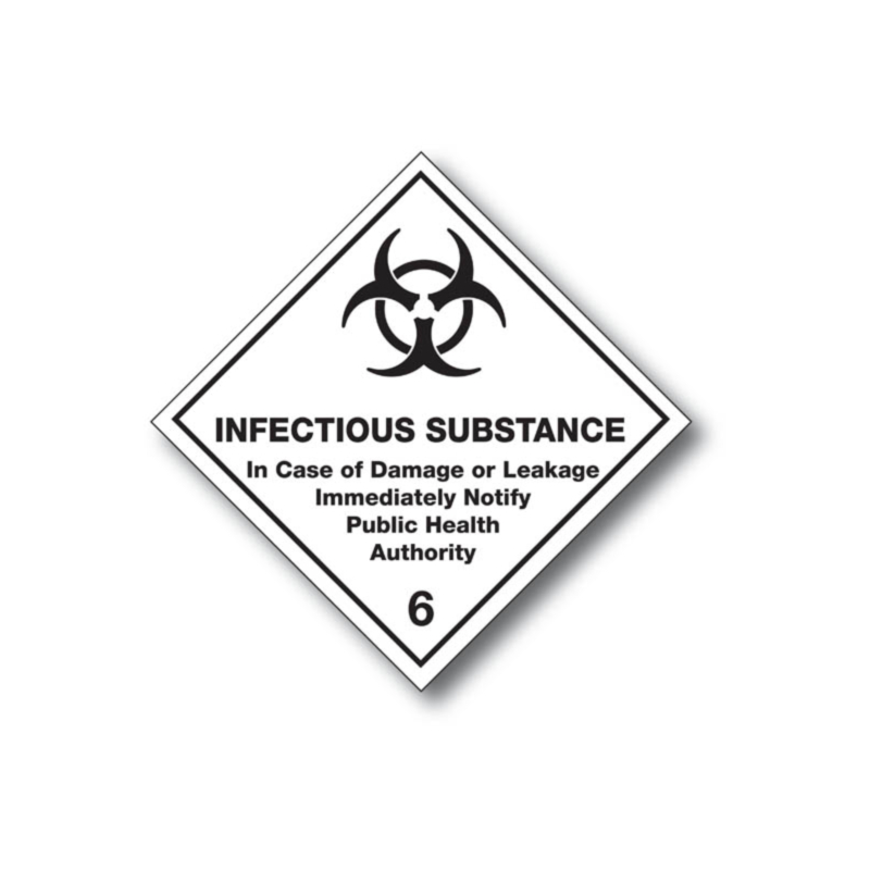 Infectious Substance 6 Labels 50x50mm (250 Labels) | Labels Online