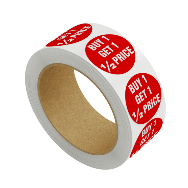 Buy 1 Get 1 1/2 Price Stickers 30mm Removable | Labels Online