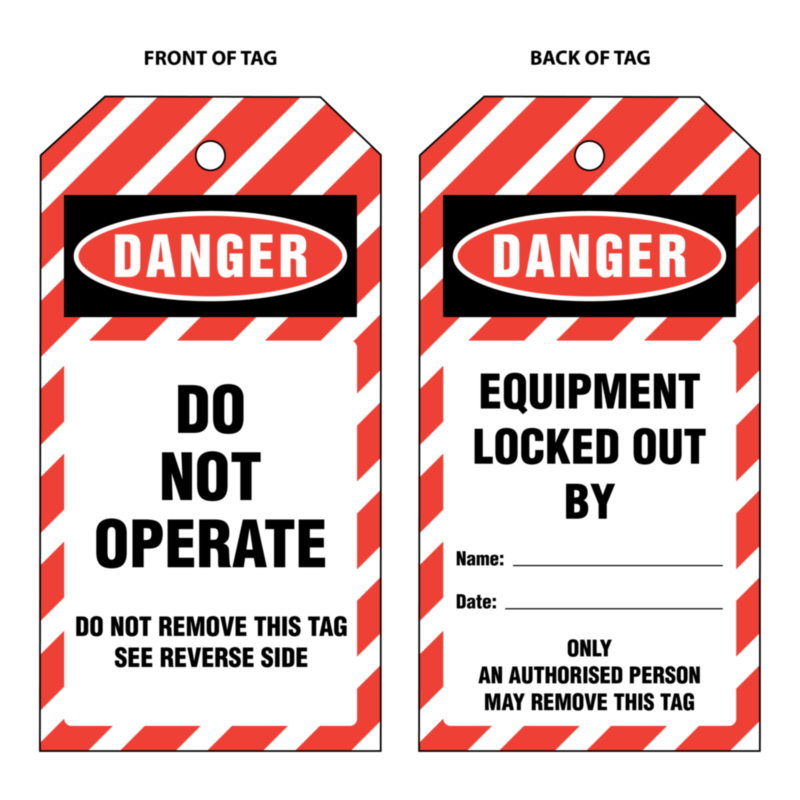 Do Not Operate Lockout Tags 134x67mm | Labels Online