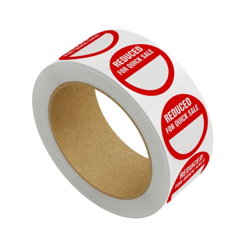 Reduced for Quick Sale Stickers 50mm Permanent | Labels Online