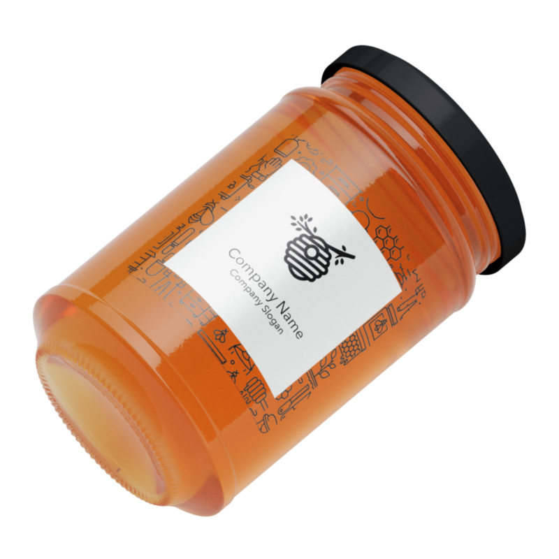 Personalised Clear Honey Jar Labels 50x50mm | Labels Online