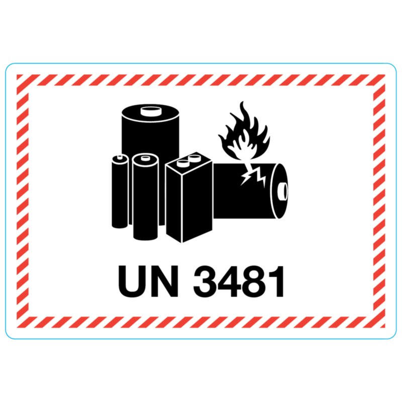 UN 3481 Lithium Battery Labels 105x74mm | Labels Online