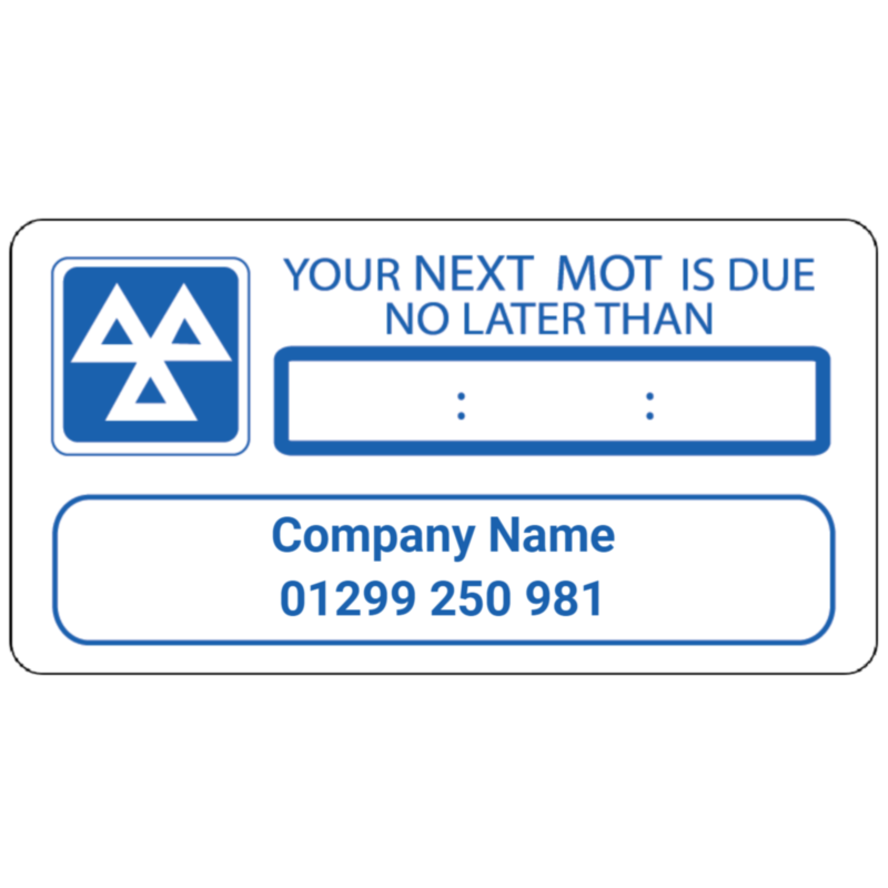 Personalised MOT Reminder Stickers | Labels Online