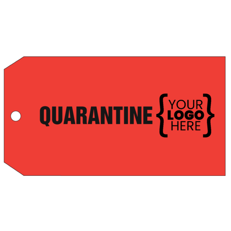 Custom Quarantine Tags 134x67mm Single Sided | Labels Online