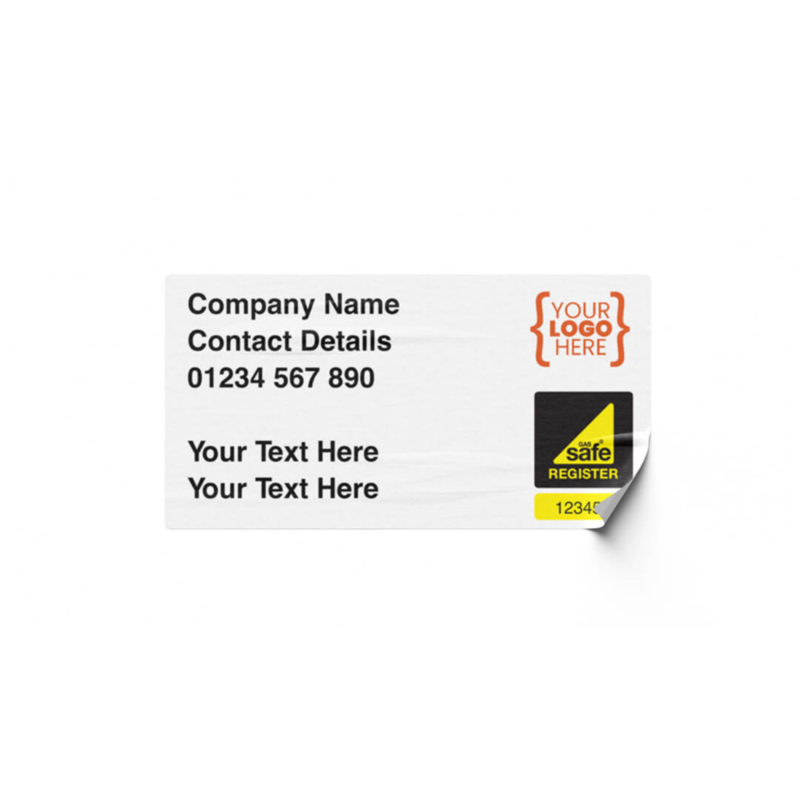 Custom Gas Safe Labels 63x33mm | Labels Online