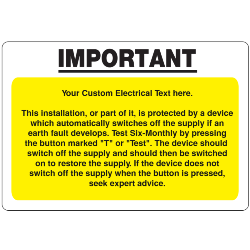 Custom Electrical Warning Labels 95x65mm | Labels Online