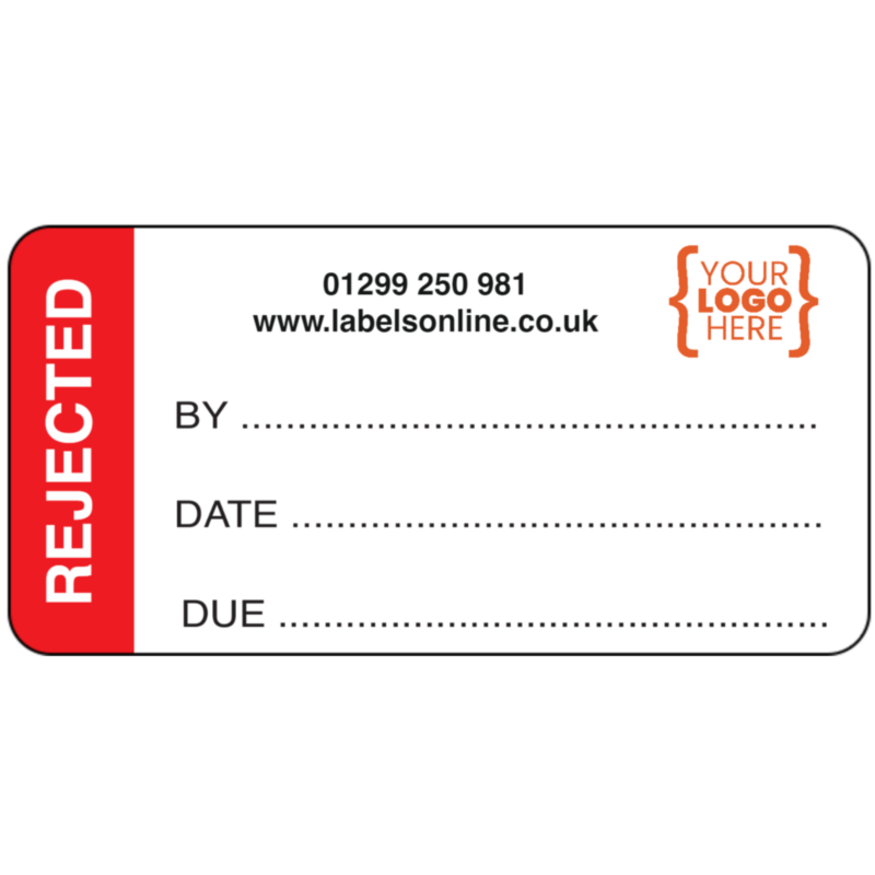 Custom Rejected Labels 50x25mm | Labels Online