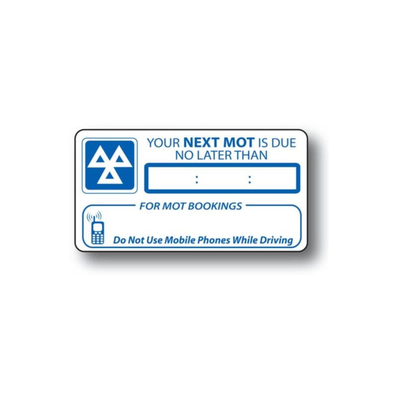 MOT Due Labels 63x33mm | Labels Online
