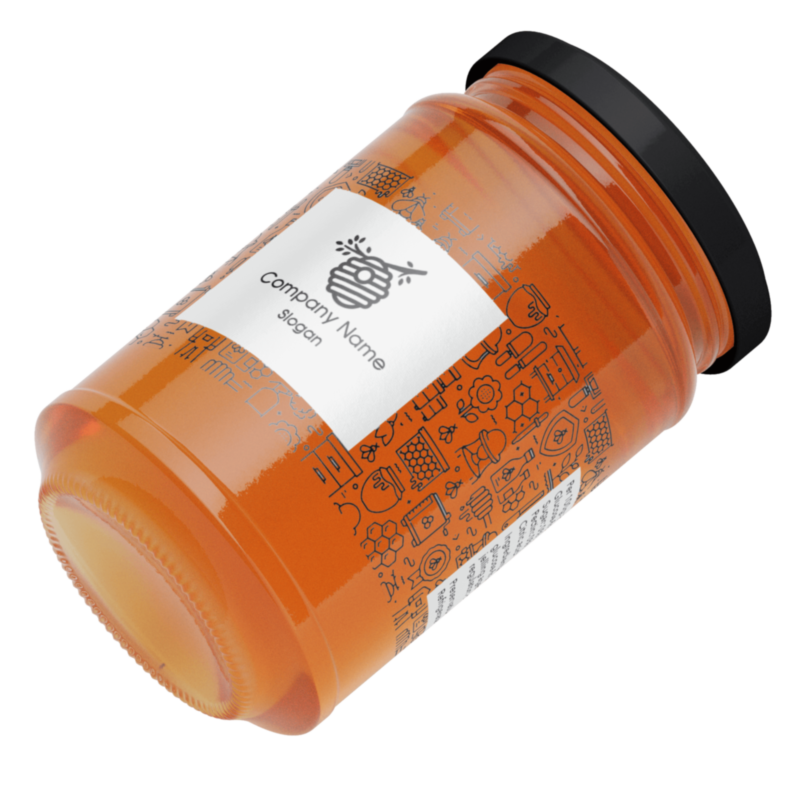 Personalised Clear 250g Honey Jar Wraparound Labels 195x50mm | Labels ...