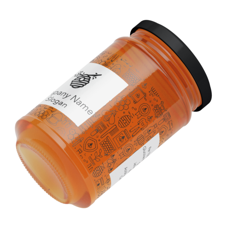 Personalised Clear 500g Honey Jar Wraparound Labels 225x60mm | Labels ...
