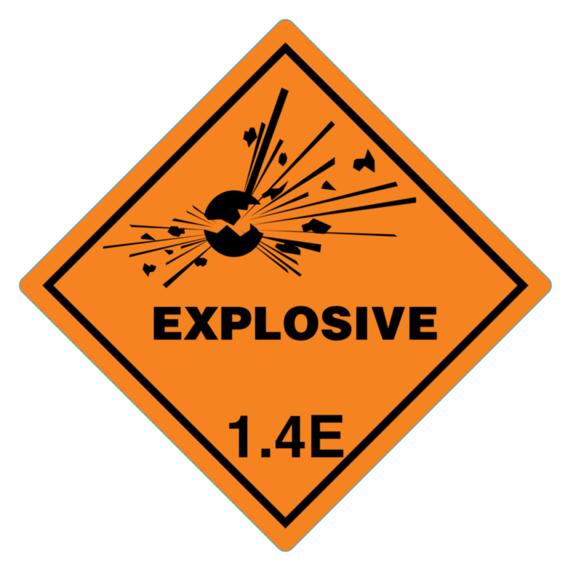 Explosive 1.4E Labels 100x100mm | Labels Online