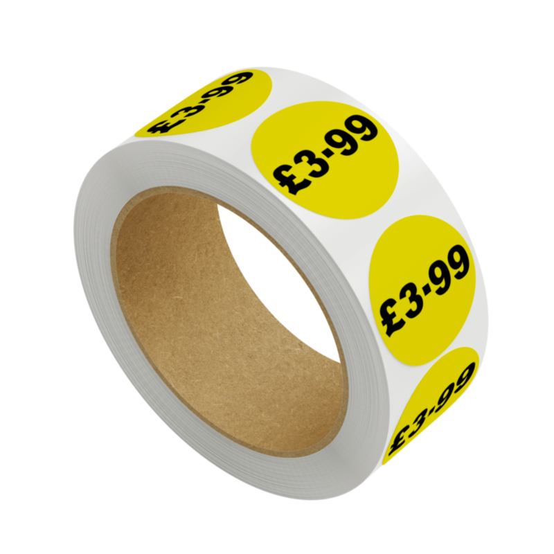 £3.99 Price Stickers 40mm Removable | Labels Online