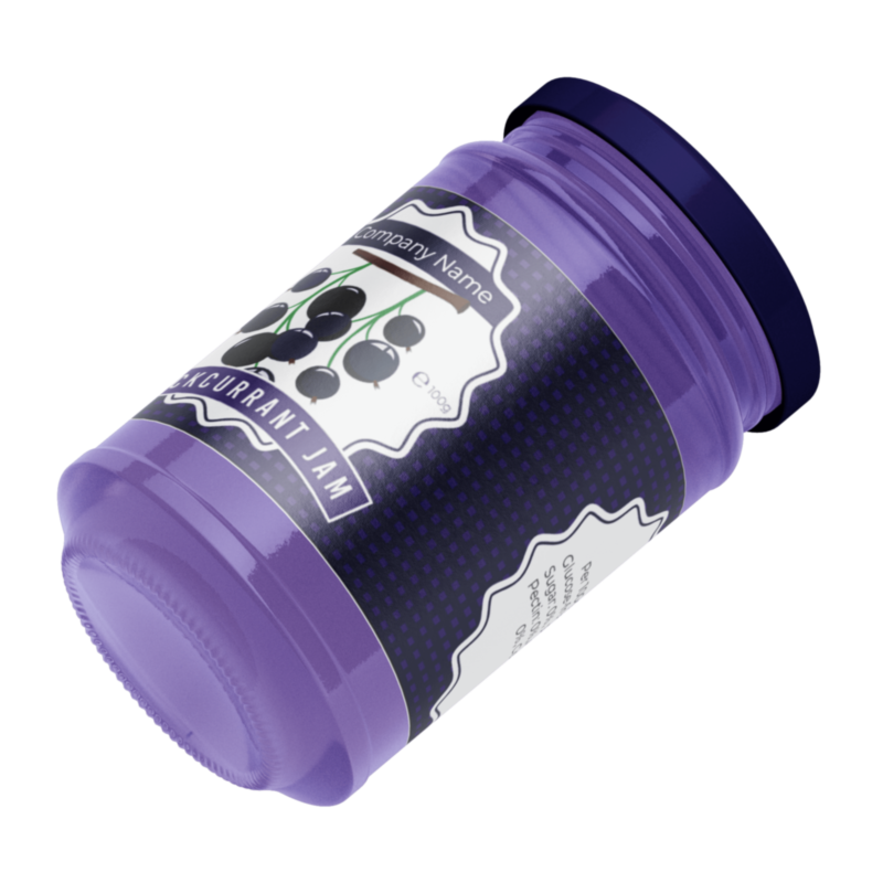 Personalised 500g Blackcurrant Jam Jar Wraparound Labels 225x60mm ...