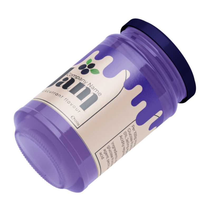 Personalised 500g Blackcurrant Flavour Jam Wraparound Labels 225x60mm ...