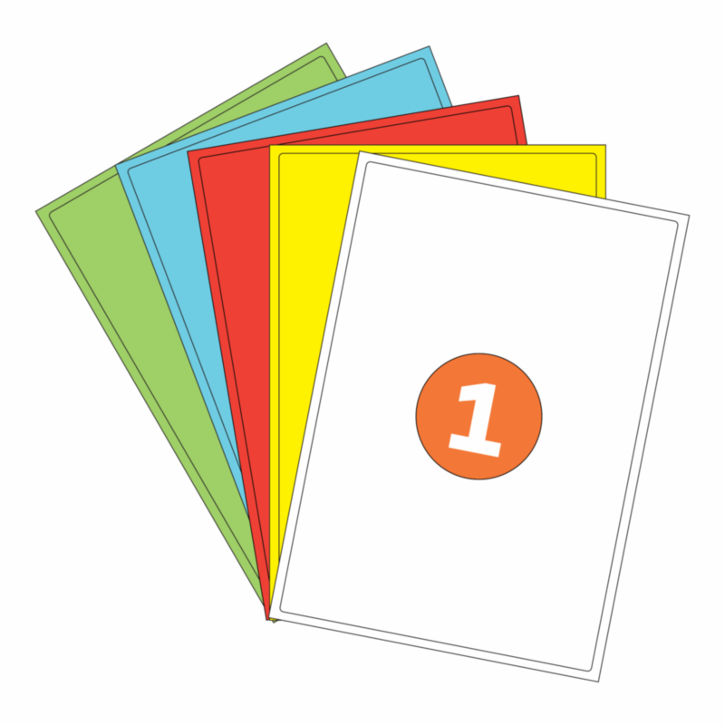 A4 Sheet Labels 1 Label Per Sheet Red Permanent | Labels Online