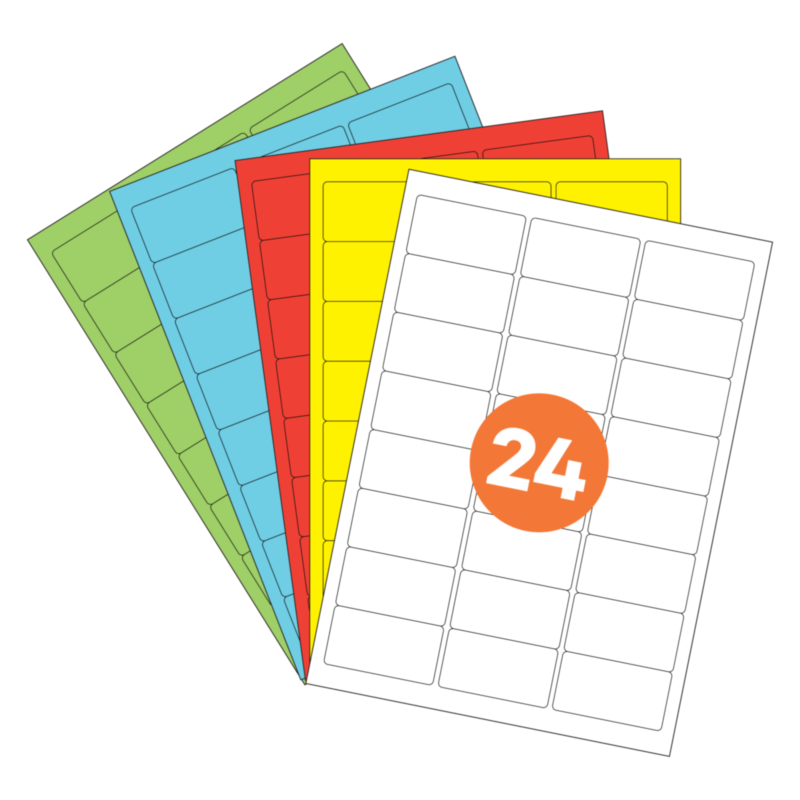 A4 Label Sheets 24 Labels Per Sheet 64x34mm White Permanent | Labels Online