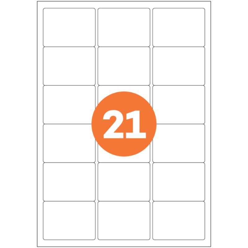 A4 Label Sheets 24 Labels Per Sheet 64x34mm White Removable | Labels Online