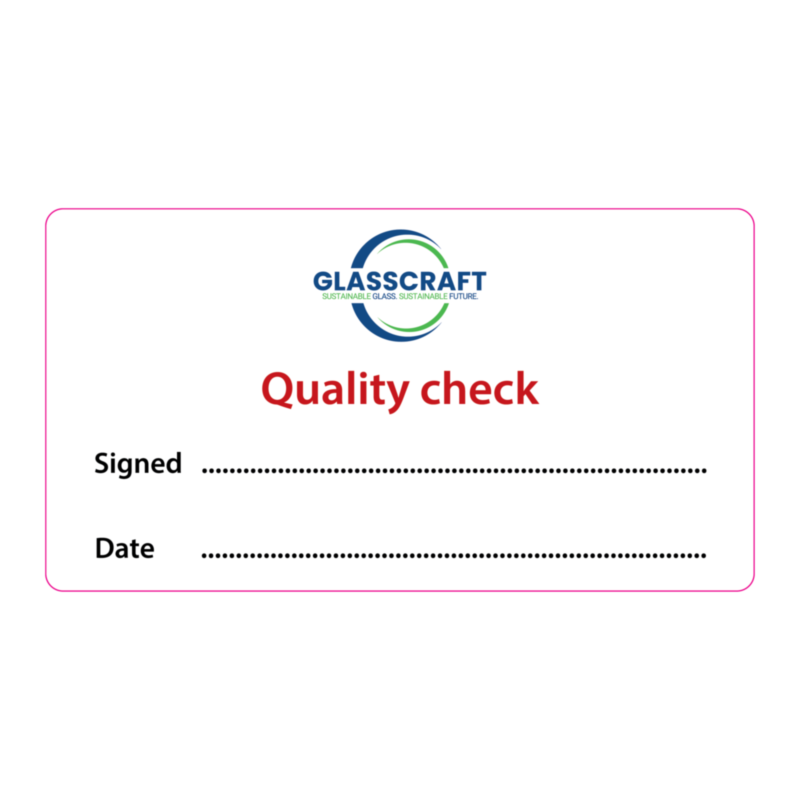Peelable Glass Craft Quality Check Labels