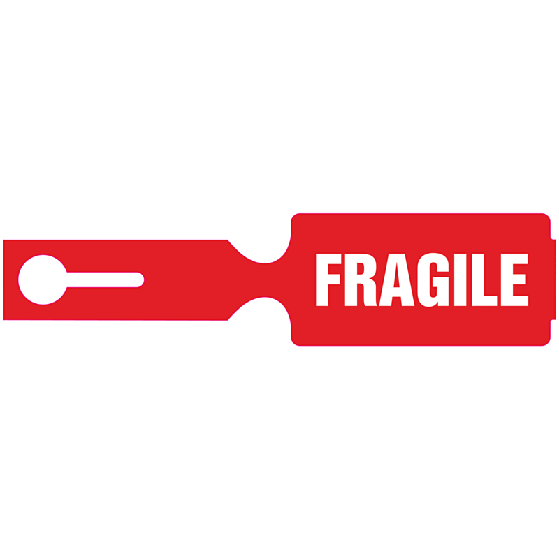 Fragile Loop Through Tags 254x61mm | Labels Online
