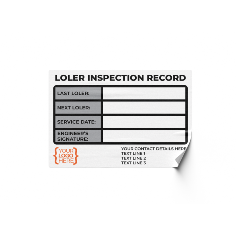 Personalised LOLER Inspection Record Labels 95x65mm | Labels Online