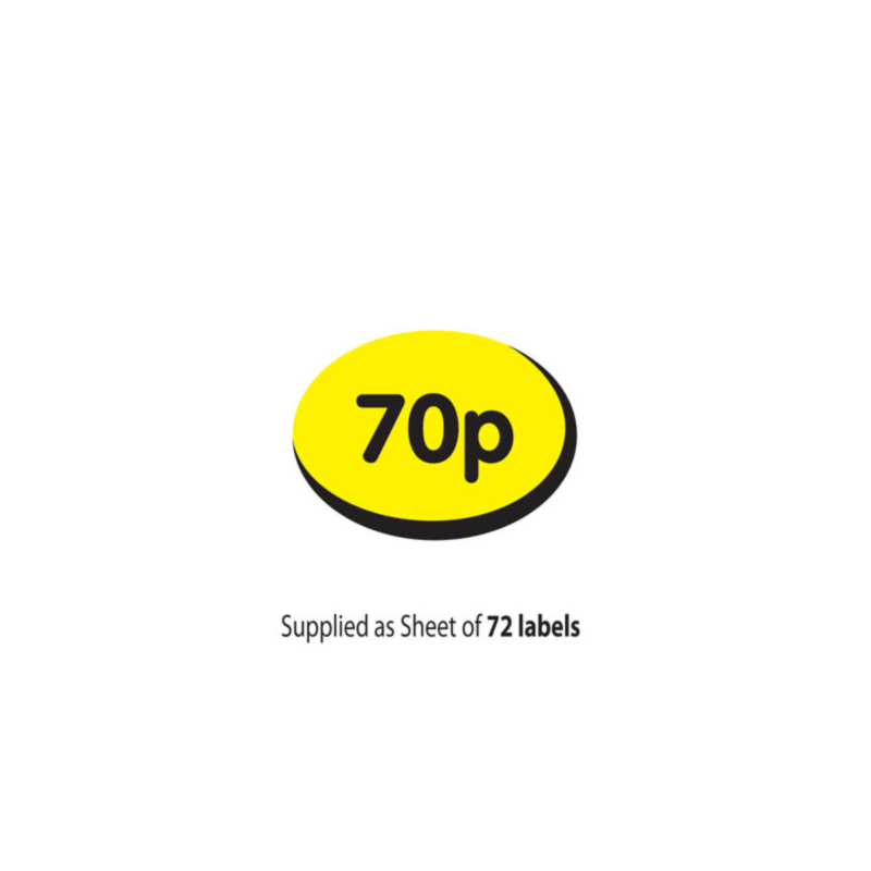 70p Price Label 19x14mm Permanent | Labels Online