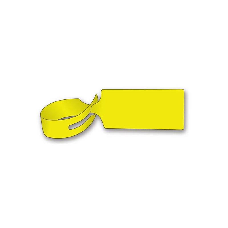 Yellow Loop Through Tags 245x39mm | Labels Online