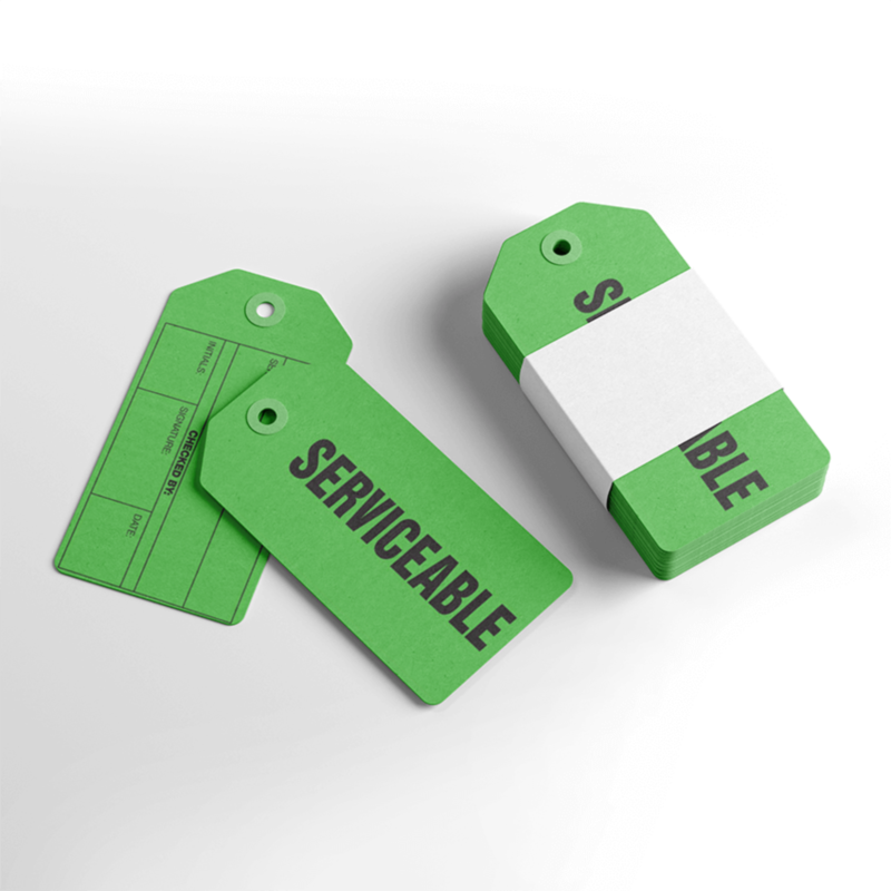 Serviceable Tags 134x67mm | Labels Online
