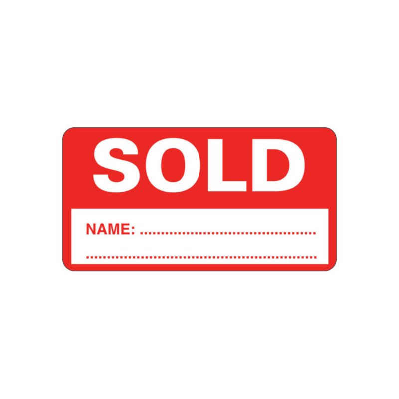 Sold Stickers 63x33mm | Labels Online