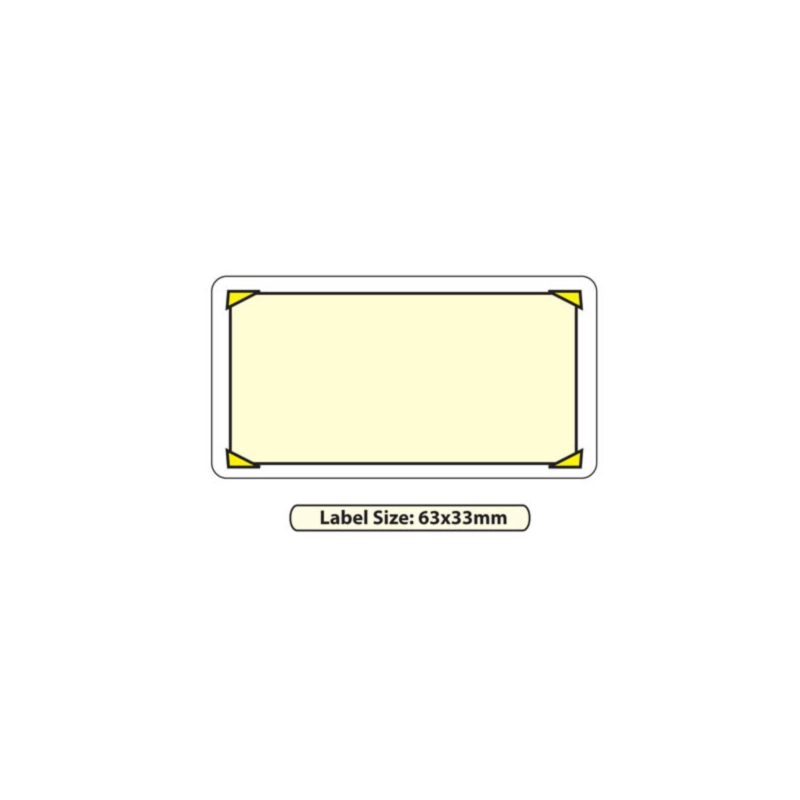 Yellow Frame Labels 63x33mm | Labels Online