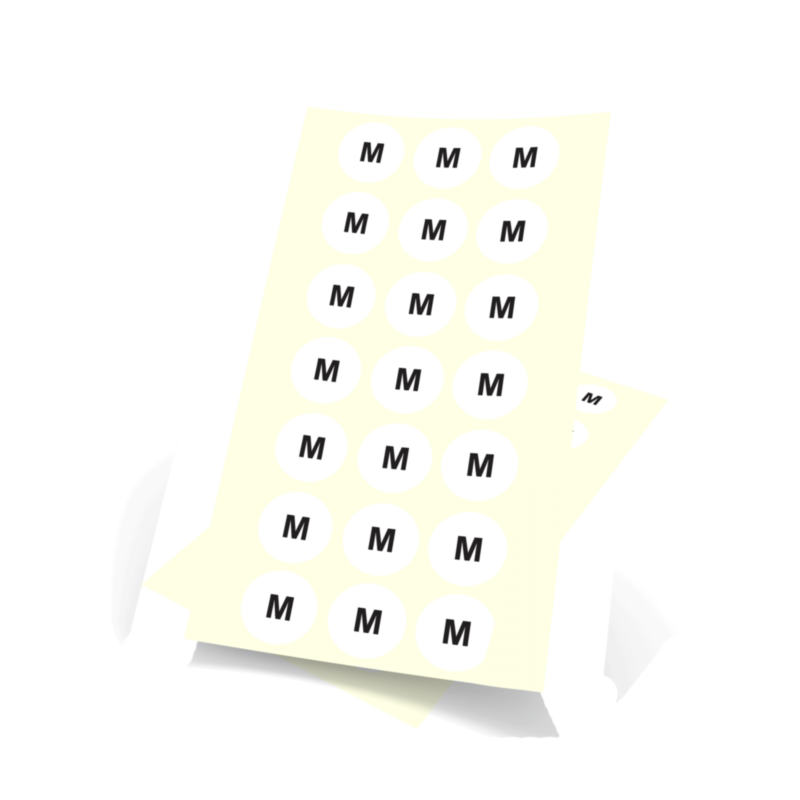 Medium M Size Labels 20mm | Labels Online
