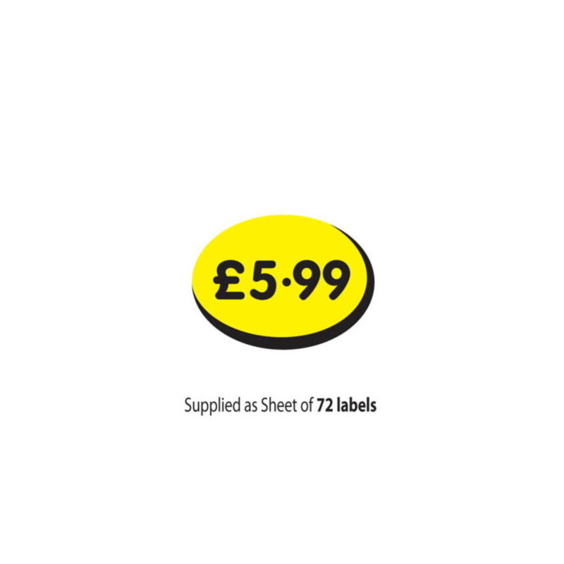 ﾣ5.99 Price Label 19x14mm Permanent | Labels Online