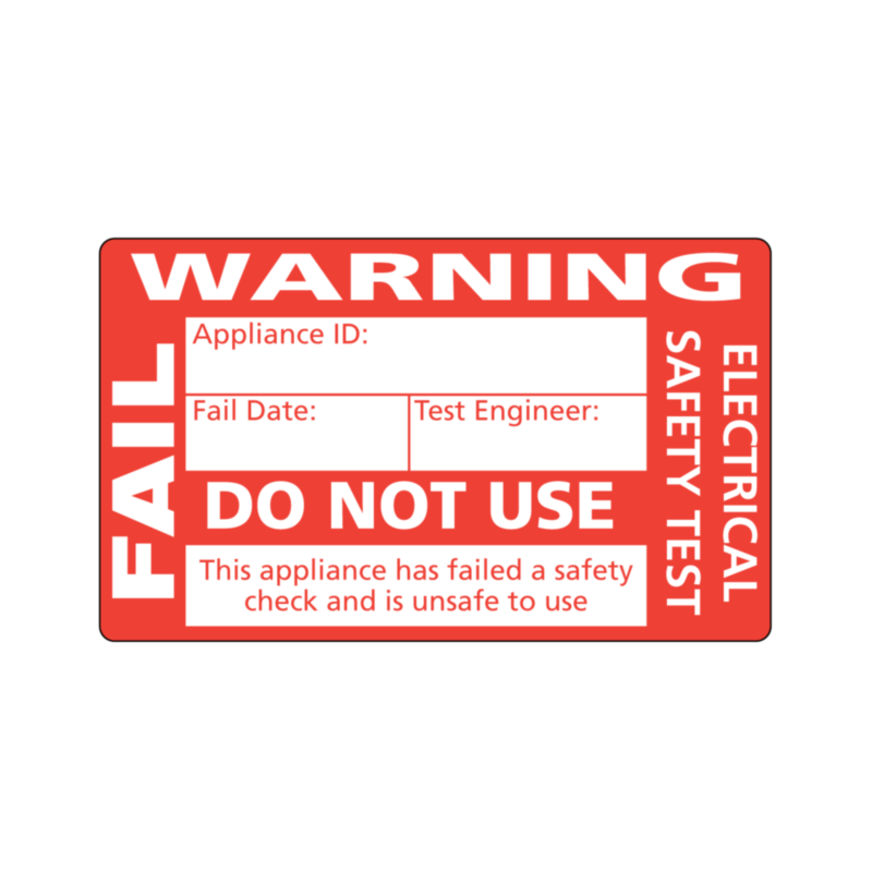 Fail Do Not Use PAT Test Label 50x30mm | Labels Online