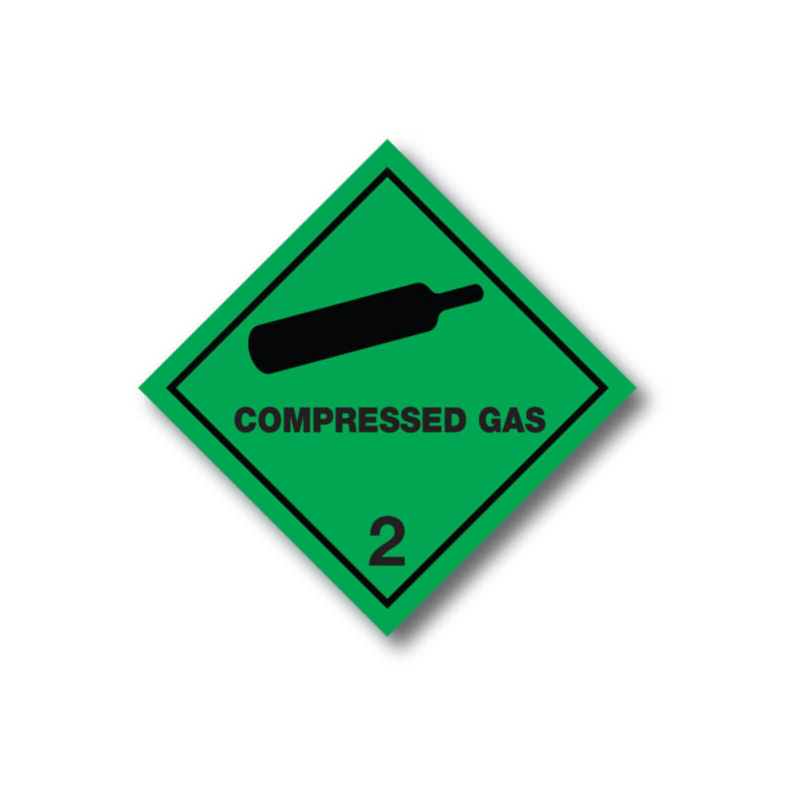 Class 2 Compressed Gas Labels 100x100mm | Labels Online