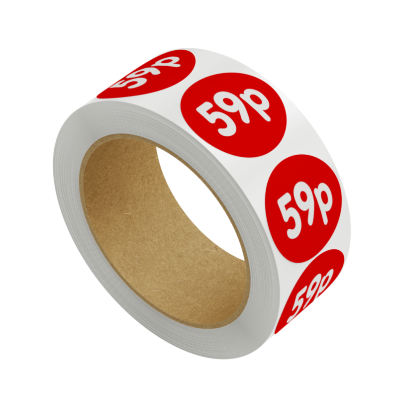 59p Price Labels 30mm Permanent | Labels Online