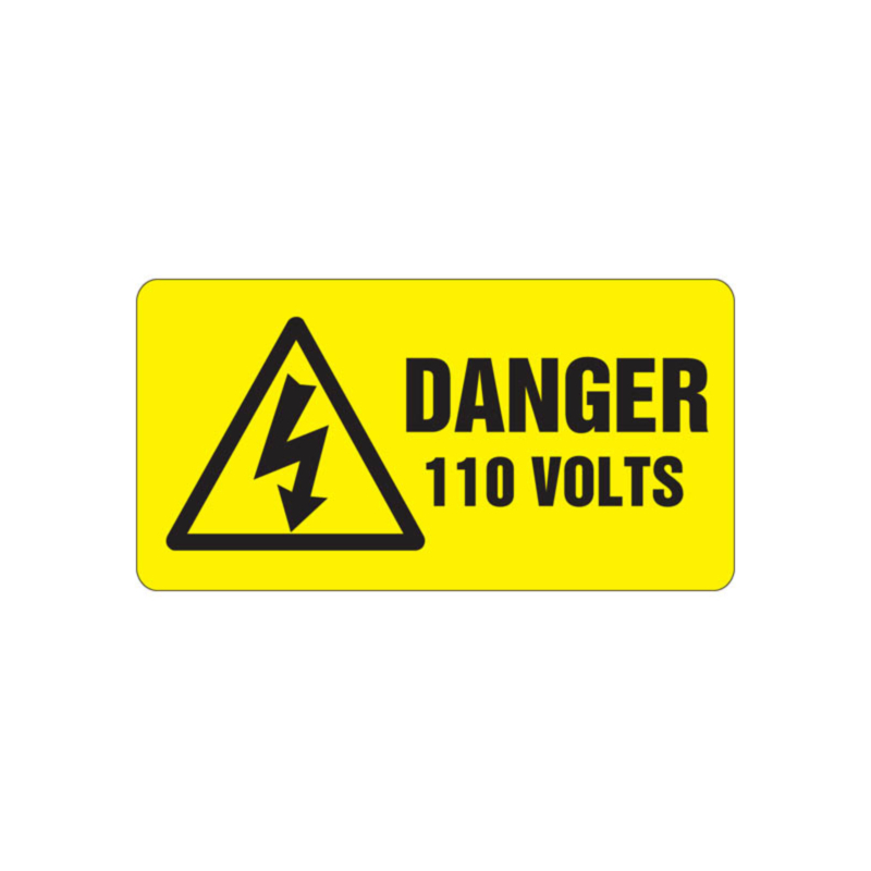 Danger 110 Volts Labels 63x33mm | Labels Online