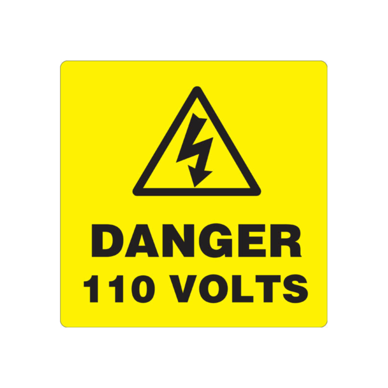 110 Volts Labels 100x100mm | Labels Online