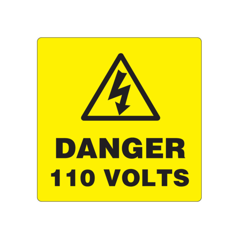 110 Volts Labels 50x50mm | Labels Online