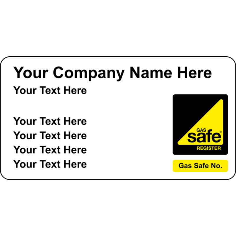 Gas Safe Boiler Service Stickers 63x33mm | Labels Online