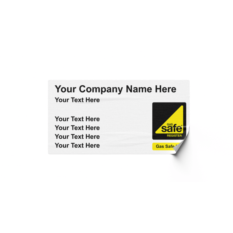 Gas Safe Boiler Service Stickers 63x33mm | Labels Online