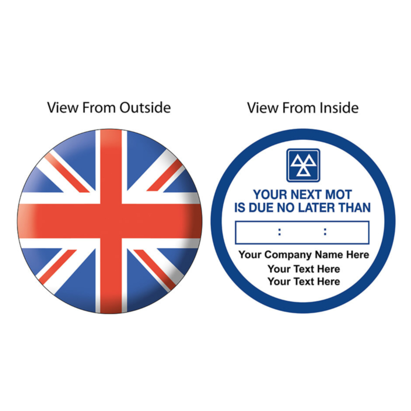 Personalised MOT Expiry Window Stickers 50mm | Labels Online