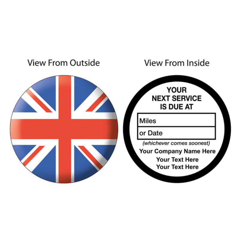 Personalised Next Service Due Window Stickers 50mm | Labels Online