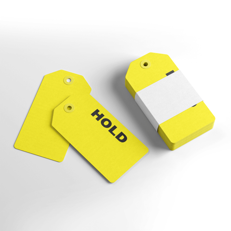 QC Hold Tag 110x55mm | Labels Online