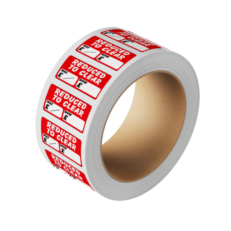 Reduced to Clear Stickers 63x33mm Permanent | Labels Online